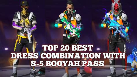 Top 20 Best Dress Combination With S 5 Booyah Pass 😀 Youtube