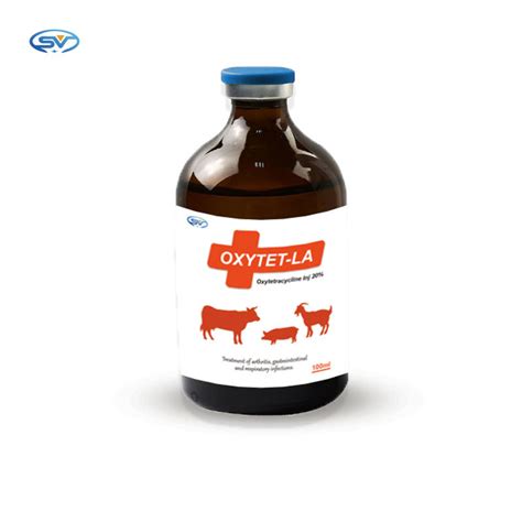 Veterinary Medicine Oxytetracycline Hydrochloride 200mg Injectable For