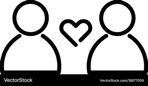 Love And Relationship Icon Heart Symbol Between Vector Image