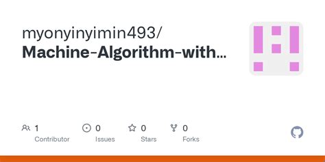 Github Myonyinyimin Machine Algorithm With Python Packages
