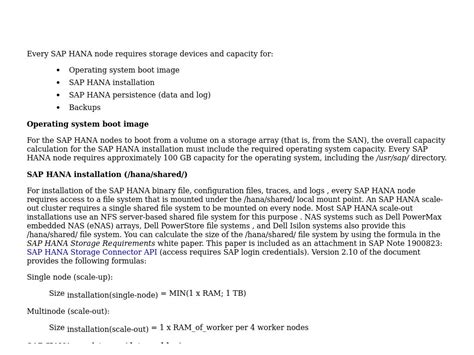 Overview Dell Validated Solution For Sap Hana Tdi Deployments With Dell Metro Node Dell