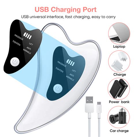 Multifunctional Gua Sha Plate Usb Face Scraping Massager Anti Aging