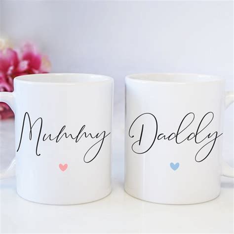 Mummy Daddy Mug Set Personalised Mum And Dad Mug Couple Mug Etsy Uk