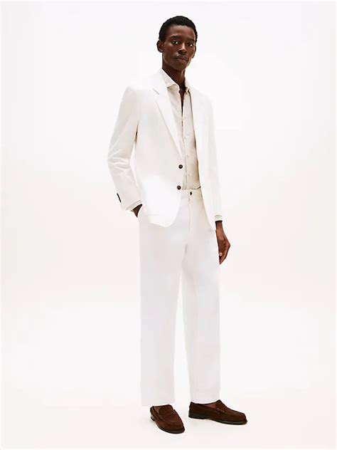 Single Breasted Blazer White Tommy Hilfiger