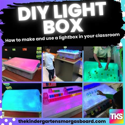 There Is A Poster With Pictures Of Different Items In It And The Words Diy Light Box