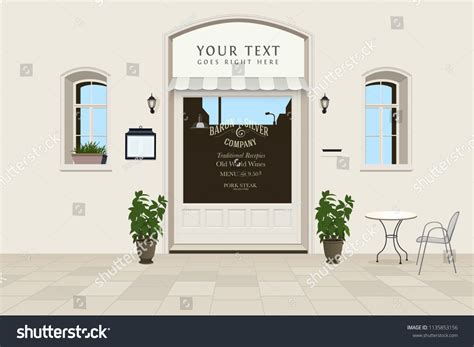 City Street Background Shop Window Vector Stock Vector Royalty Free 1135853156 Shutterstock