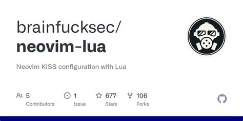 Github Brainfucksecneovim Lua Neovim Kiss Configuration With Lua