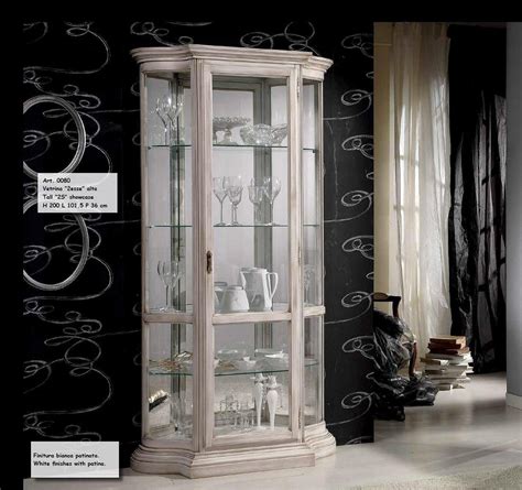 Jvmoebel Vitrine Luxus Holz Vitrine Anrichte Design Schränke Weiß