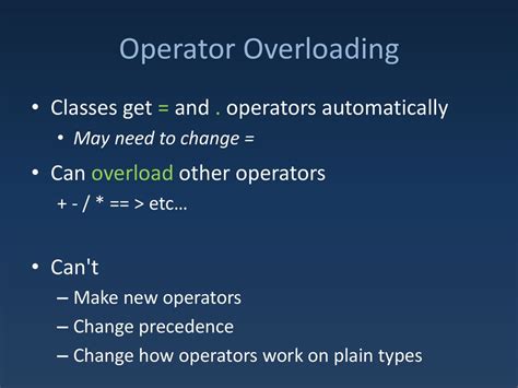 Operator Overloads Part1 Ppt Download