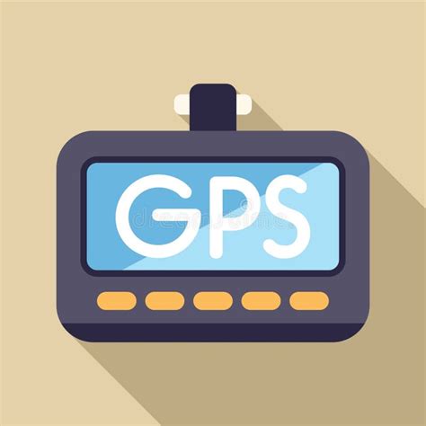 Gps Navigator Device Showing Gps Text On Screen Stock Illustration