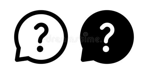 Question Mark Icon Vector In Speech Bubble Help Sign Symbol Stock Vector Illustration Of