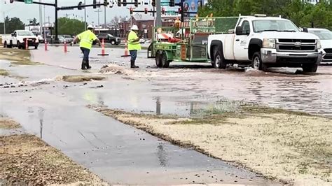 Crews Respond To Water Line Break In Edmond