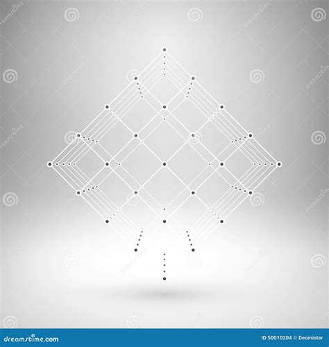 Wireframe Mesh Polygonal Cube Stock Vector Illustration Of Atom Lined 50010204