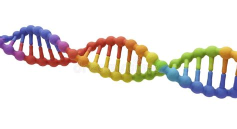 A Colorful 3d Model Of A Dna Double Helix Featuring A Spectrum That
