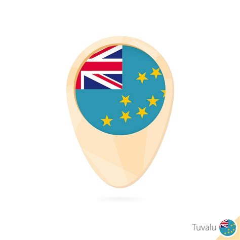 Premium Vector Map Pointer With Flag Of Tuvalu Orange Abstract Map Icon