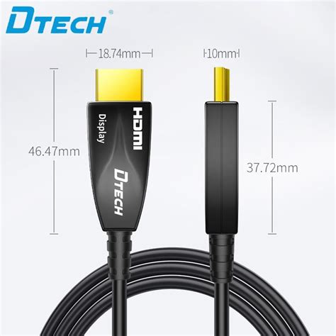 Cáp Hdmi 20 Sợi Quang Chuẩn 4k60hz Chính Hãng Dtech Dài Từ 2m đến 10