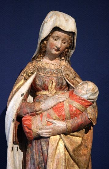 Autun Saône Loire Musée Rolin Vierge d Autun en plâtre polychrome XVème Christliche