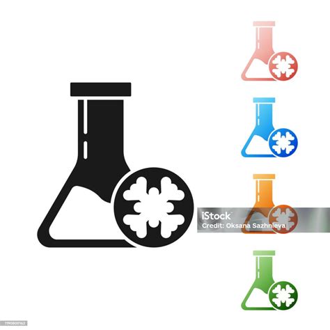 흰색 배경에 격리 된 검은 색 부동액 시험관 아이콘 자동 서비스 자동차 수리 다채로운 아이콘을 설정합니다 벡터 일러스트레이션 겨울에 대한 스톡 벡터 아트 및 기타 이미지
