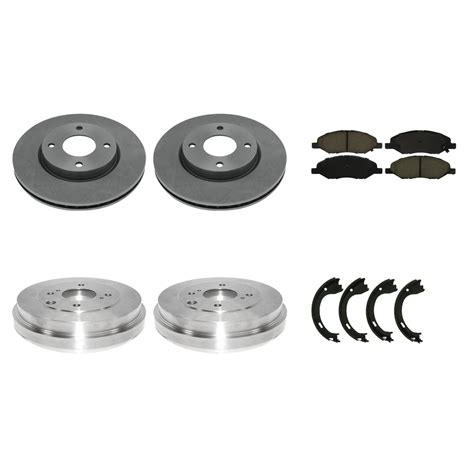 Disc Brake Pad And Rotor Drum Brake Shoe And Drum Kit Front And