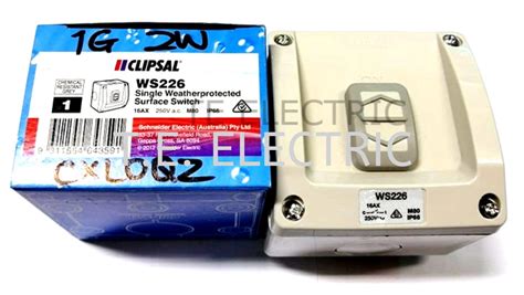 Schneider Clipsal Ws226 1gang 2gang 16a Weatherproof Surface Mount