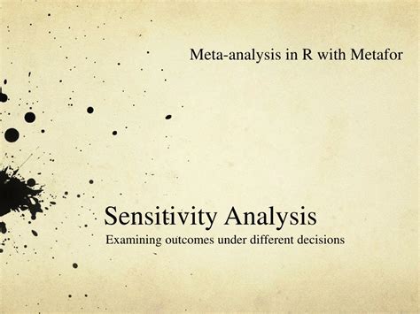 Ppt Meta Analysis In R With Metafor Sensitivity Analysis And Quality