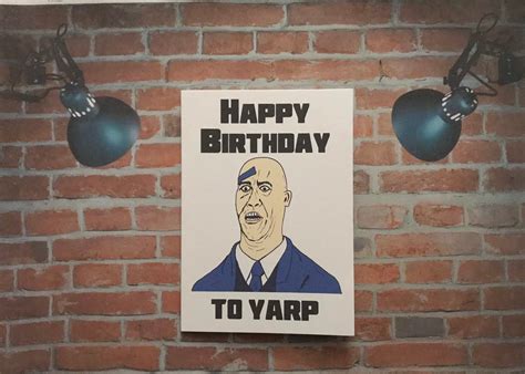 Hot Fuzz Yarp Birthday 5x7 Inch Greetings Card Simon Pegg Etsy