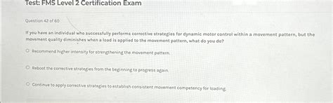 Solved Test Fms Level 2 ﻿certification Examquestion 42 ﻿of