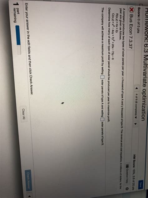 Solved Homework 63 Multivariate Optimization Score 0 Of 5