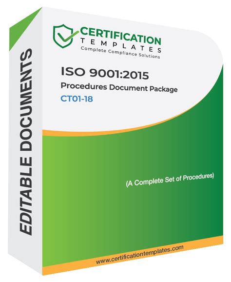 Buy Iso 9001 Procedures Document Qms Package Mandatory Procedures