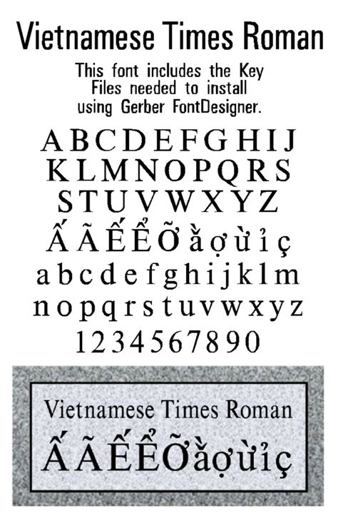 Vietnamese Times Roman Font