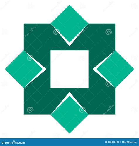 Geometric Pattern With Square Abstract Seamless Square Background Stock Vector Illustration
