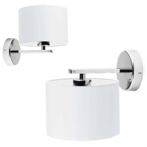Kinkiet abażur lampa ścienna LED E27 kinkiet ścienny lampa na ścianę biała 573286 4 2821