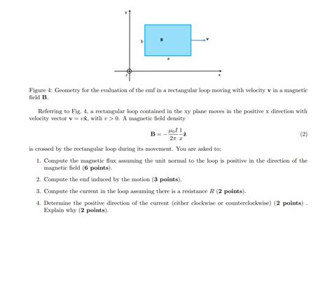 Solved V b B a х Figure Geometry for the evaluation of Chegg