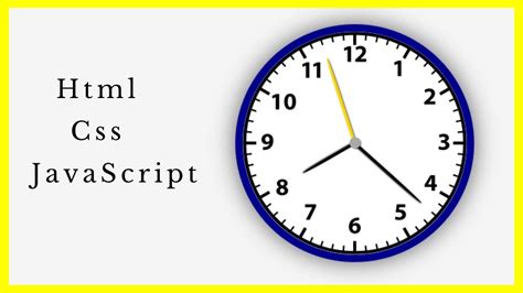 Analog Clock With Html Css And Javascript Javascript Tutorial