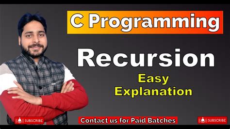 Recursion In C C Programming Recursion One Shot Programs On