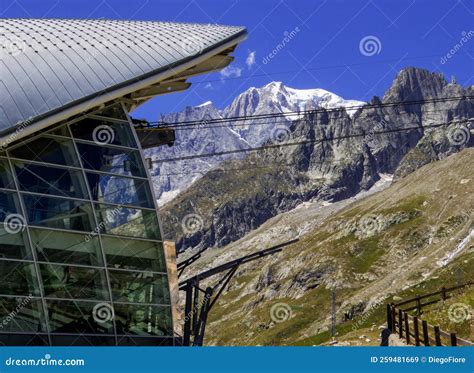 Skyway Monte Bianco Courmayeur Italy Editorial Image CartoonDealer