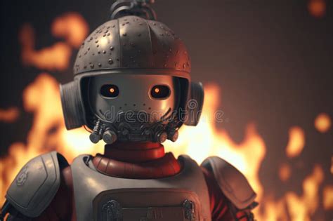 Firefighter Robot Stock Illustration Illustration Of Science 269390373