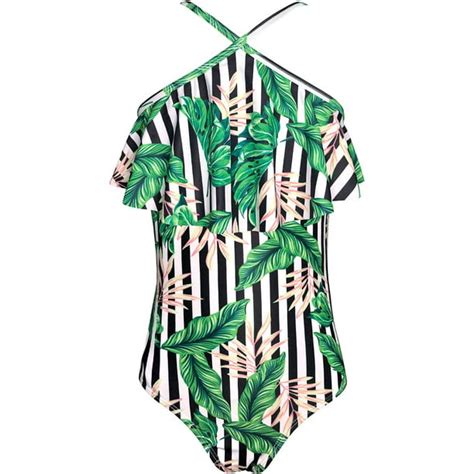 Trajes De Baño De Una Pieza Para Niña Traje De Baño Con Volantes Traje