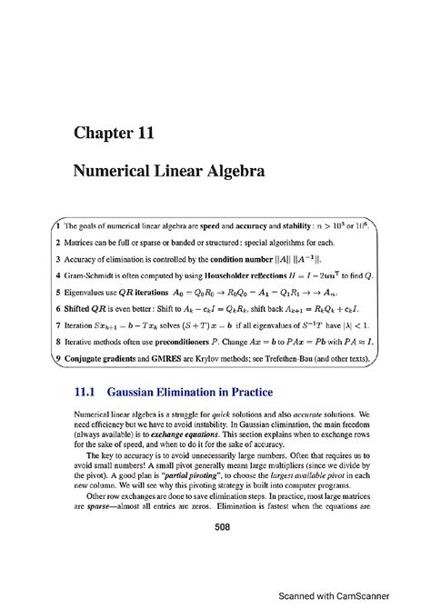 SOLUTION Numerical Linear Algebra Studypool
