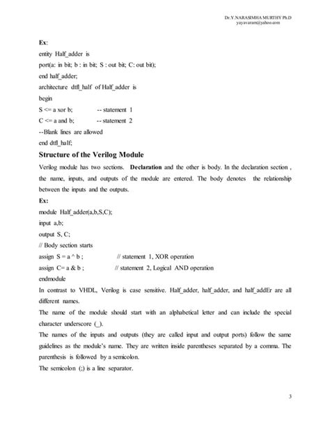 Overview Of Hardware Description Languages Hdls Docx