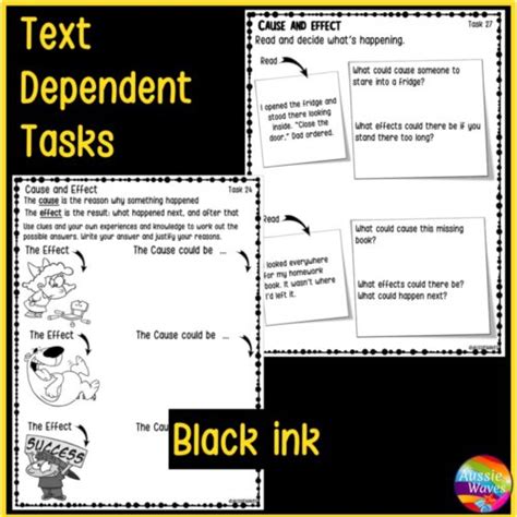 Reading Skills Cause And Effect Task Cards Australian Teachers