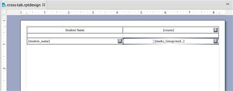 BIRT Report Crosstab Element For Generating Dynamic Columned Reports