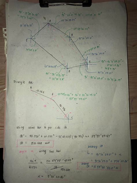 Solved Area By Splitting It Into Multiple Triangles Abc Acd And Ade And Course Hero