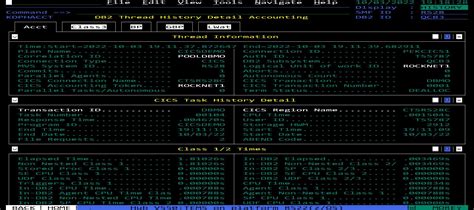 navigating directly between cics task history and db2 thread history by
