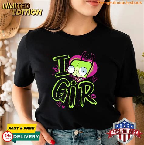Invader Zim Valentines Day I Love Gir T Shirt
