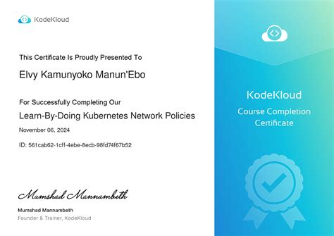 Learn By Doing Kubernetes Network Policies Certificate Kodekloud