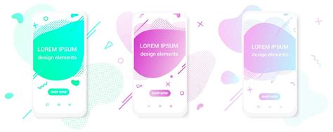 Modern Liquid Irregular Amoeba Blob Shape Abstract Elements Graphic Flat Style Design Fluid