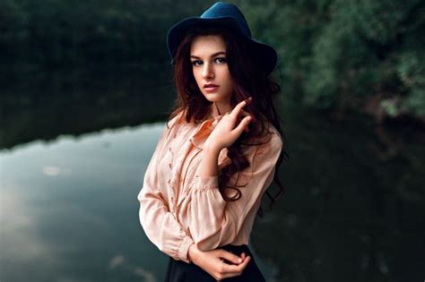 Wallpaper Women Outdoors Redhead Model Depth Of Field Long Hair