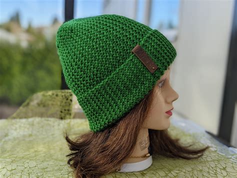 Flat Knit Slouchy Hat Pattern Etsy