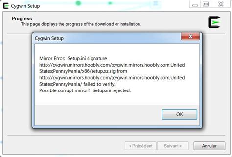 Error When Downloading Cygwin Packages From Mirror Sites In Installation Phase Stack Overflow